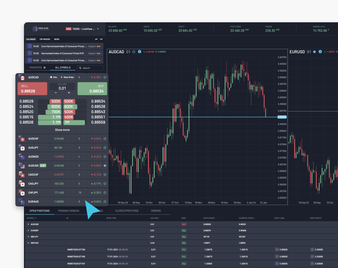 Trading Solutions with TradingView Charts - Match-Trader WL