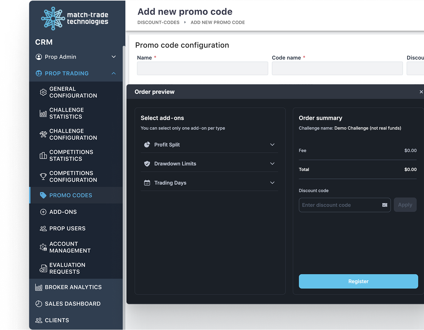 Prop Trading Platform with TradingView Charts - Match-Trader